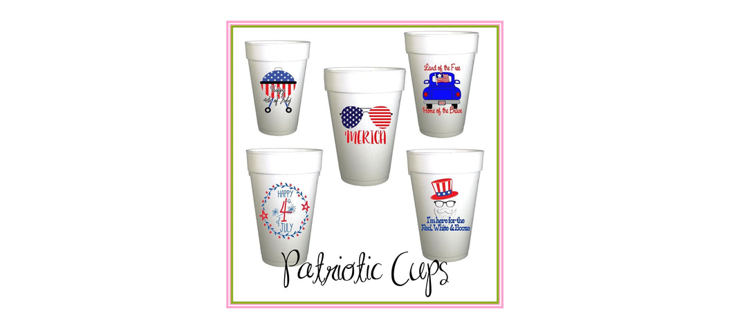 4th of July Patriotic Cups – Preppy Mama