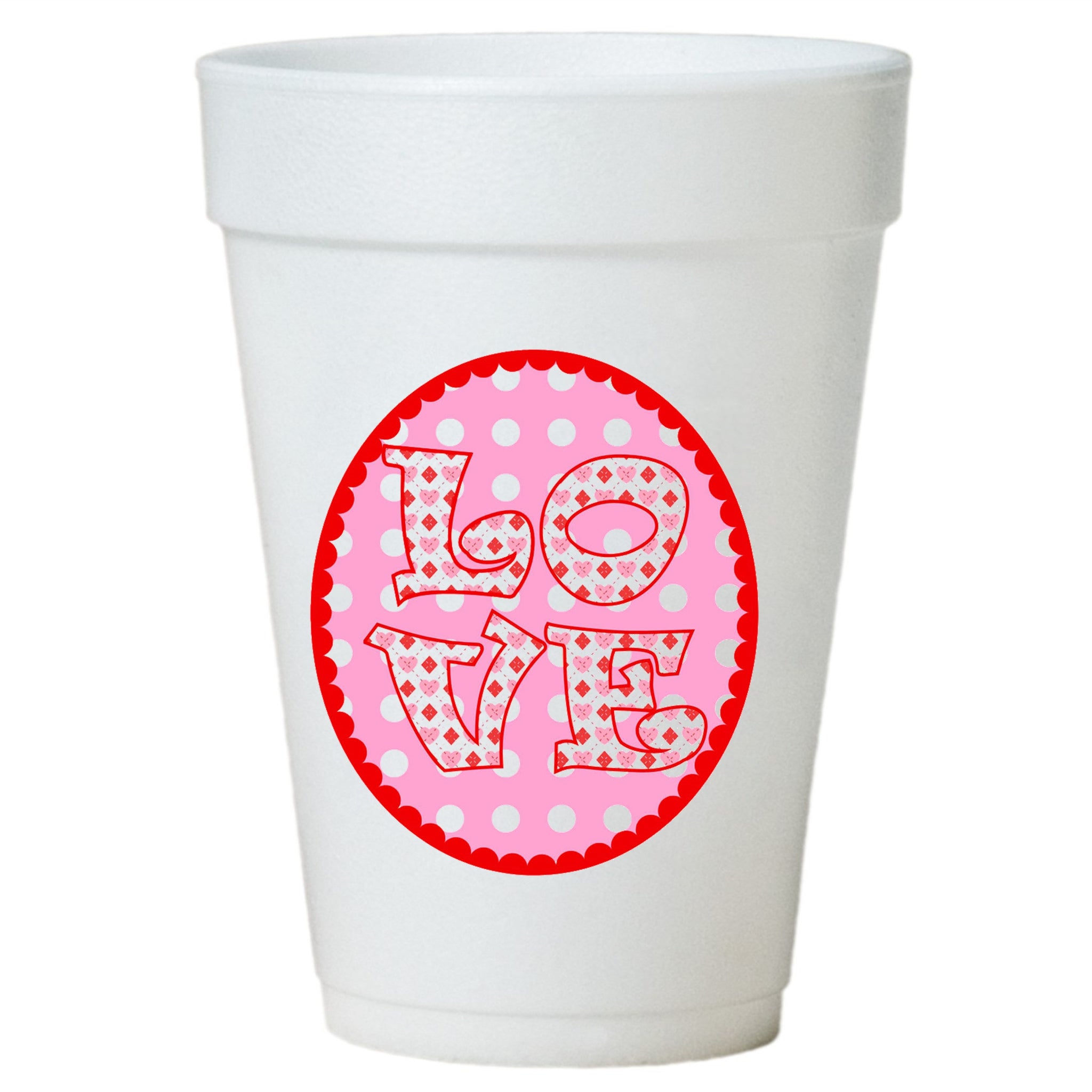 Valentine Party Cups - Preppy Cups 16oz Pack of 10 – Preppy Mama