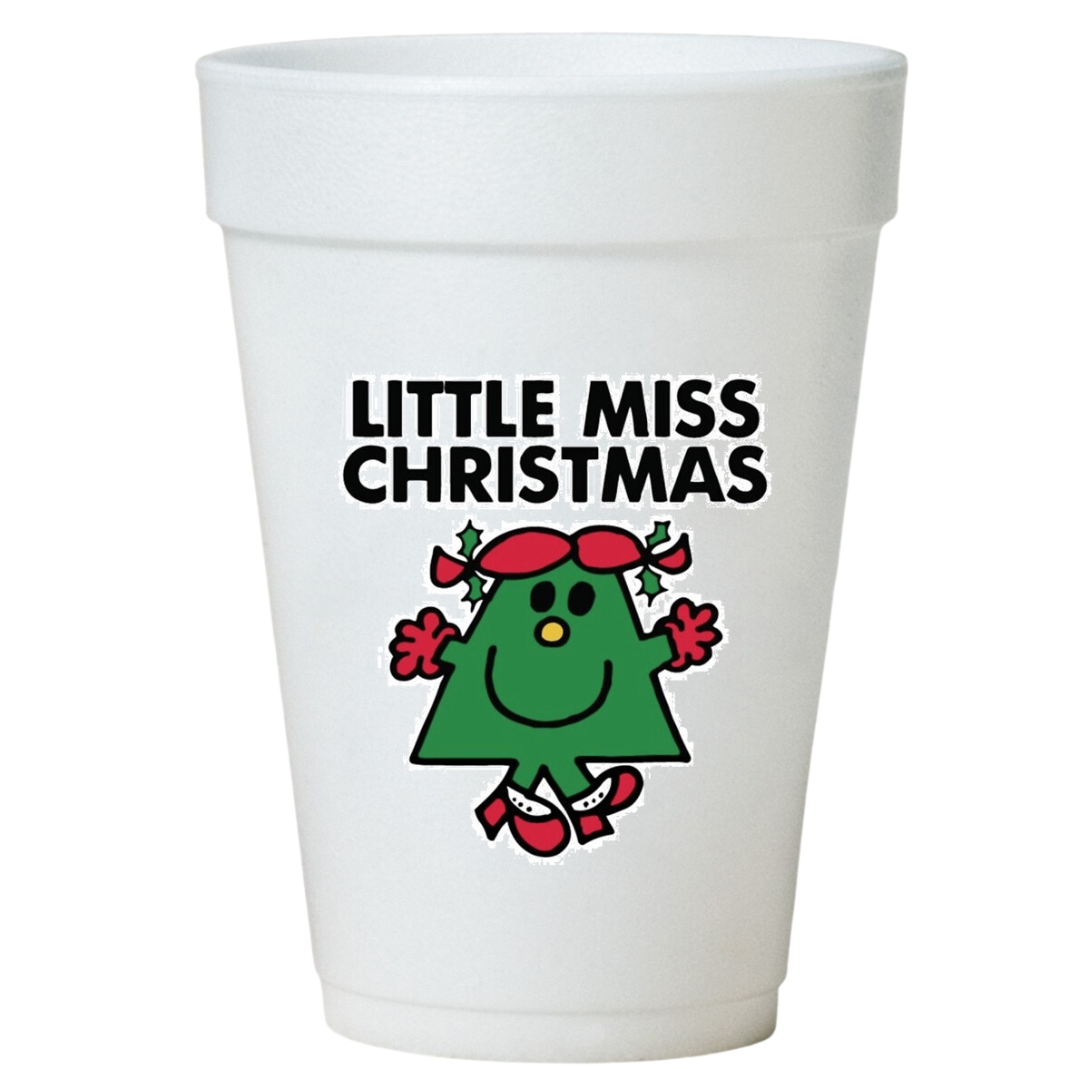 Little Miss Christmas-10ea/16oz Styrofoam Christmas Party Cups – Preppy ...