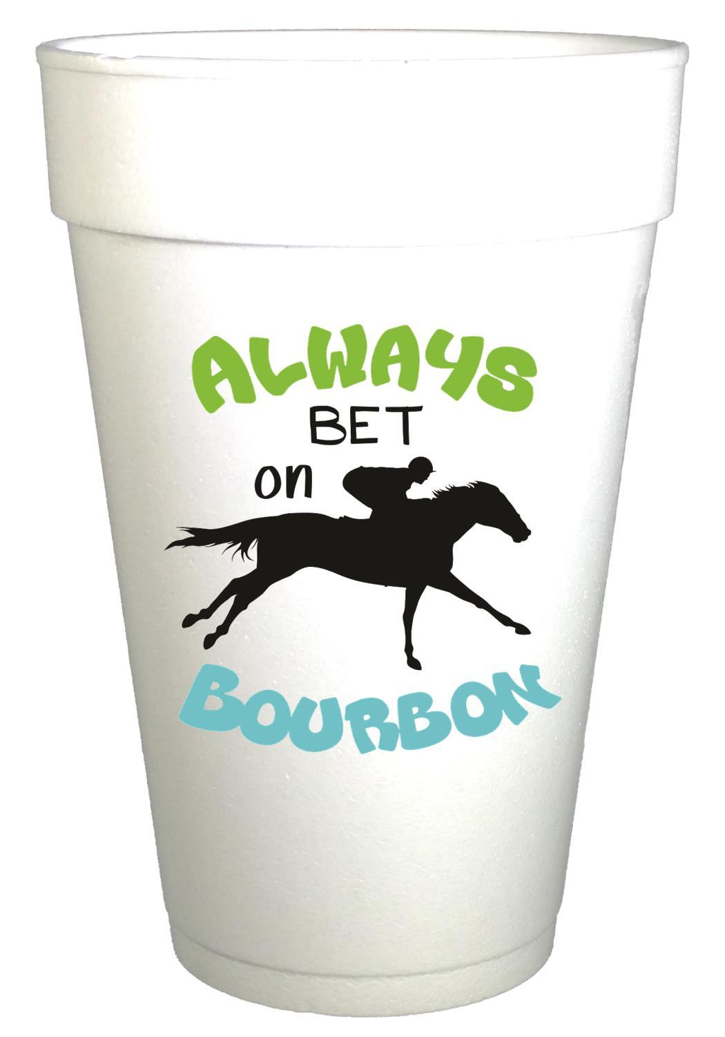 Bet on Bourbon Cups Funny Horse Racing Cups – Preppy Mama